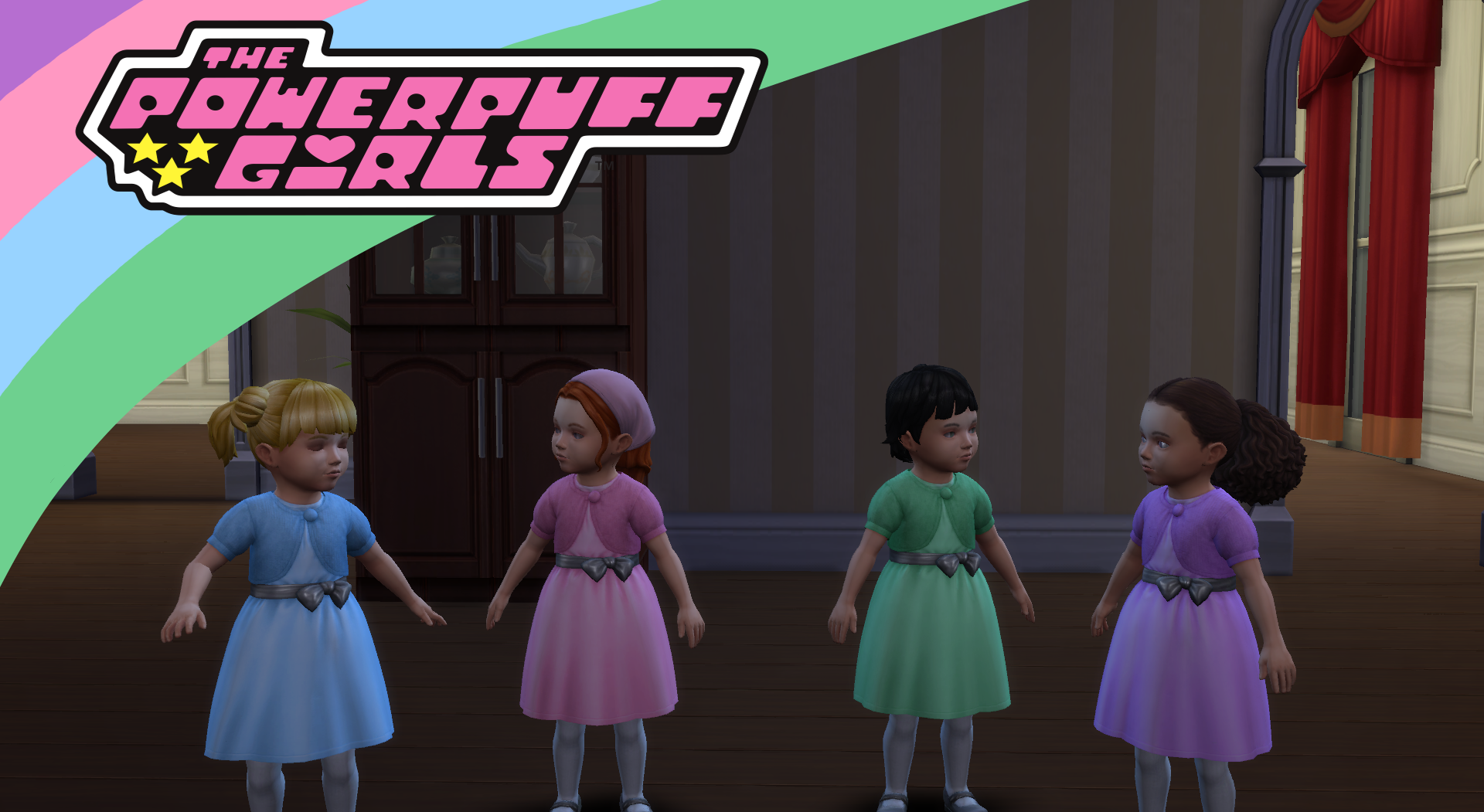 Mod The Sims - Powerpuff Girls Formal dress for toddlers