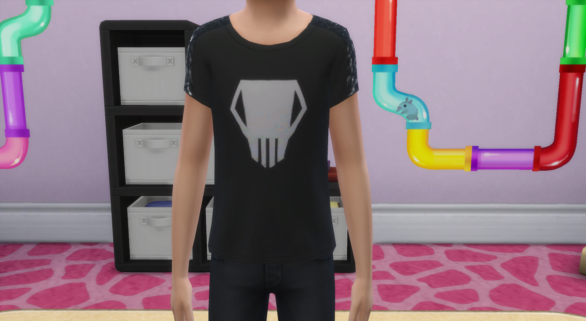 Mod The Sims - Katsuki Bakugou's shirt (Children Both Genders)