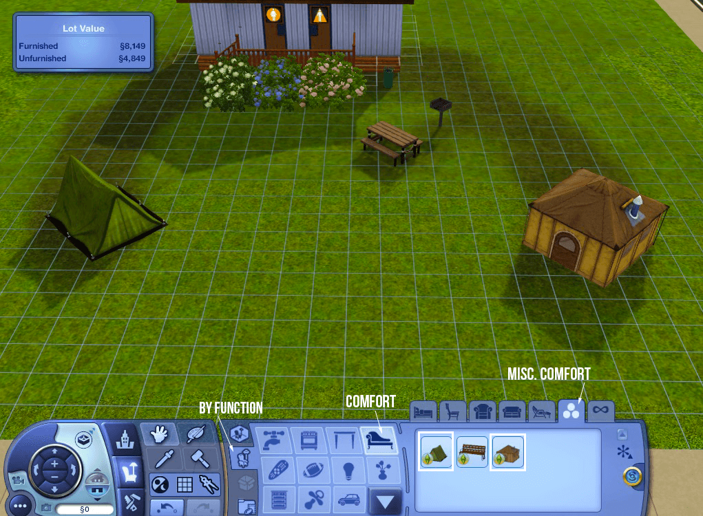 Mod The Sims - Unlocked Permanent Tents for Residential and Community Lots