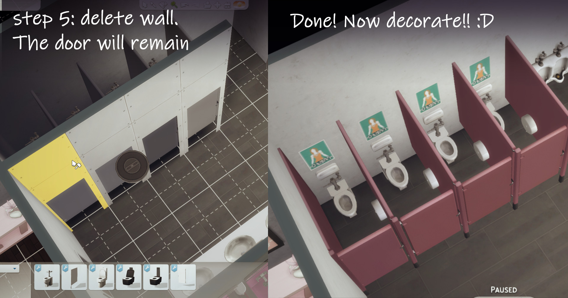 Mod The Sims - Animated & Functional Bathroom Stalls