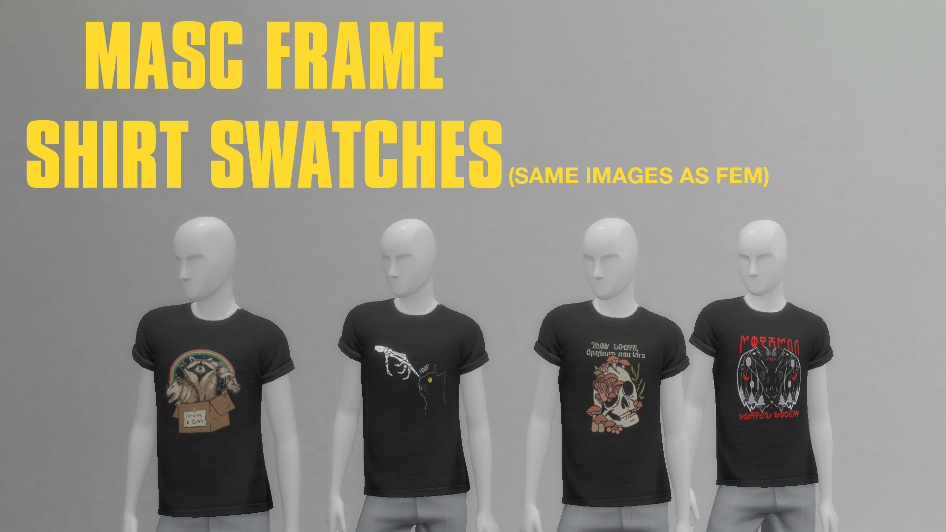 Mod The Sims - 4th pack of Simified Wicked Clothes