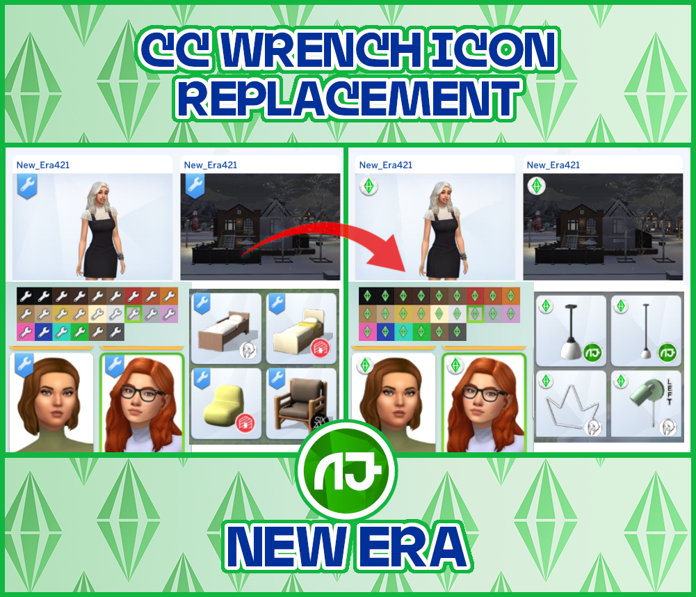 Mod The Sims - CC Wrench Icon Replacement - 13 Colors & 3 Swatch Colors!