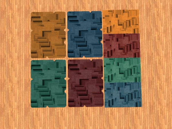 Mod The Sims - Four Pets Rugs Recolours. Size 3x4 and 3x2
