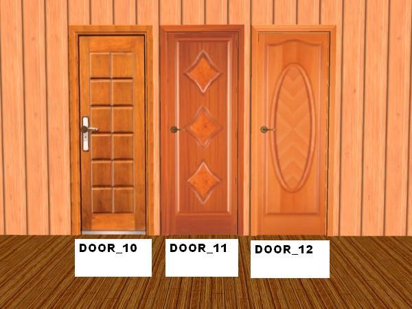 Mod The Sims - A Dozen Of Wood Doors