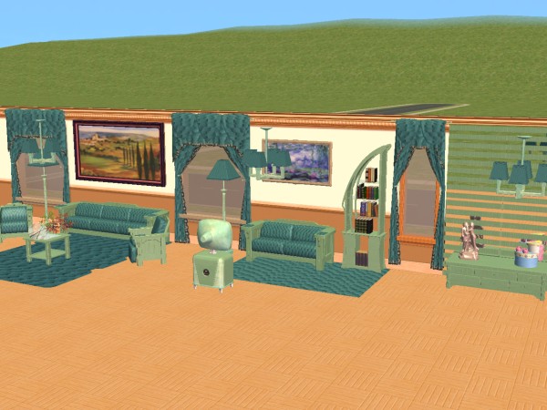 Mod The Sims - Green Living Room "Grudges"