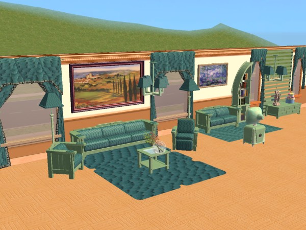 Mod The Sims - Green Living Room "Grudges"