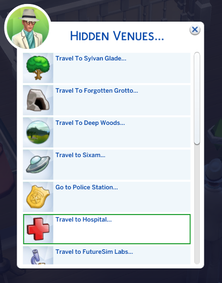 Mod The Sims - Travel To Venue - Hidden and Vacation Destinations