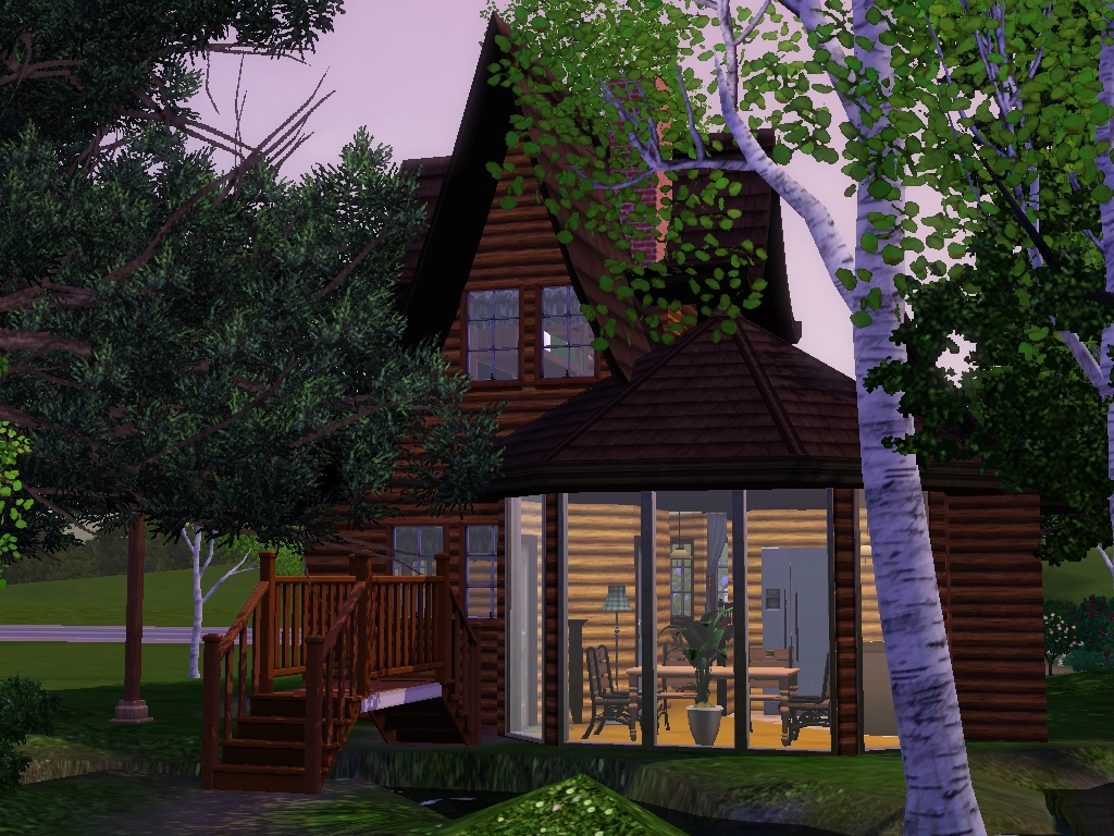 Mod The Sims - Rustic cosy family cabin in the woods by a creek ...