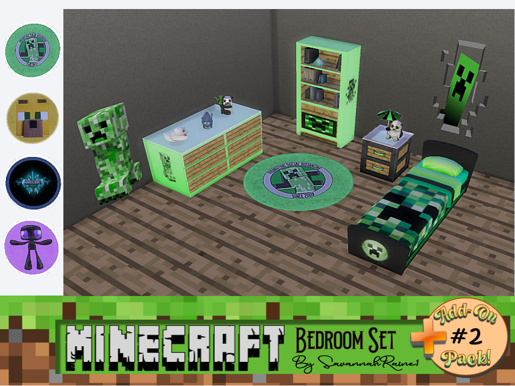 Mod The Sims - Minecraft Bedroom Set Add-On Pack #2