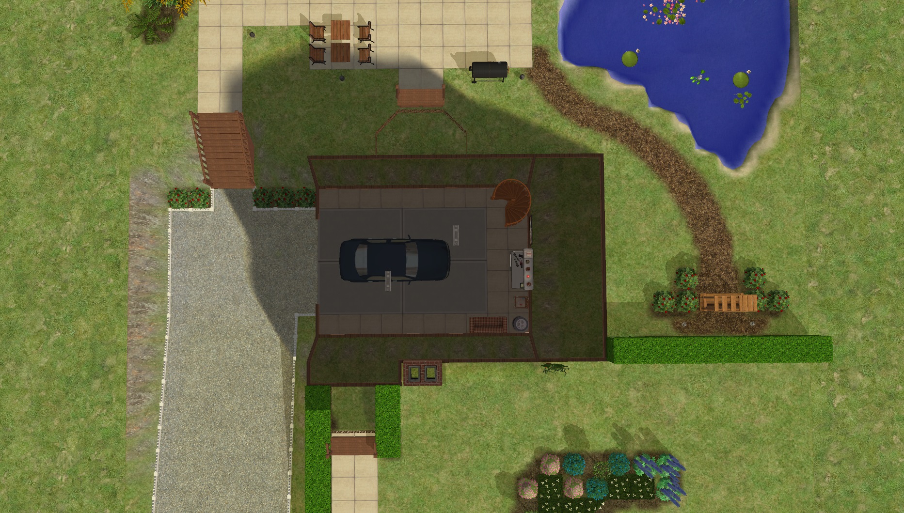 Mod The Sims - Cozy triangle - small house (2br/1bath)