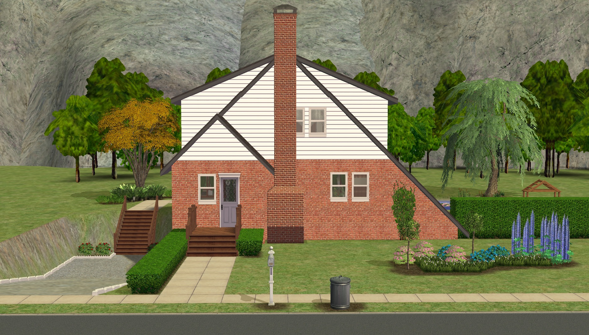 Mod The Sims - Cozy triangle - small house (2br/1bath)