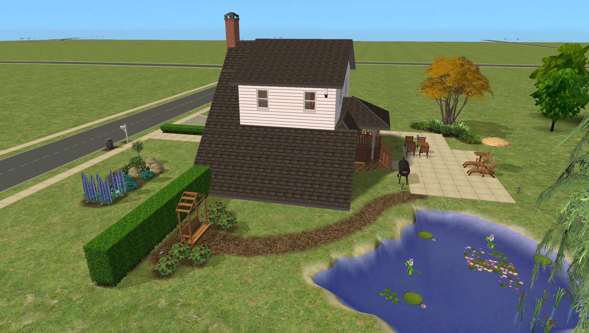 Mod The Sims - Cozy triangle - small house (2br/1bath)