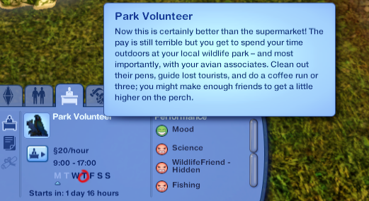 Mod The Sims - Ornithologist career