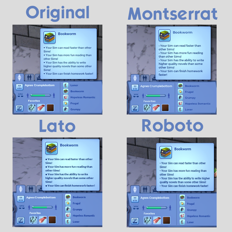 Mod The Sims - Sims 3 Font Replacement Mod