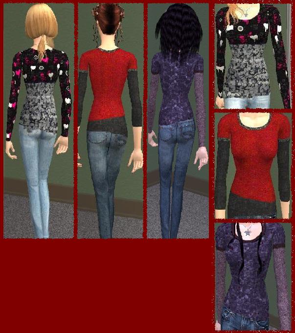 Mod The Sims - Three Awsome Punk/emo Outfits For Adults!