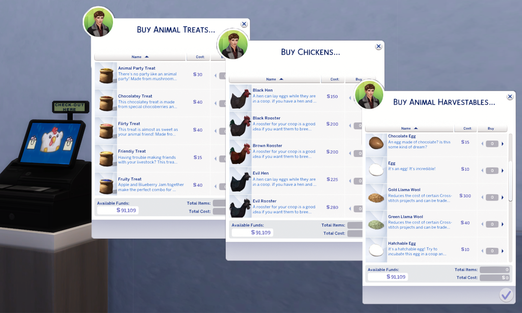 Mod The Sims - Self Check-Out Mod - Easier Shopping (Base Game Compatible)