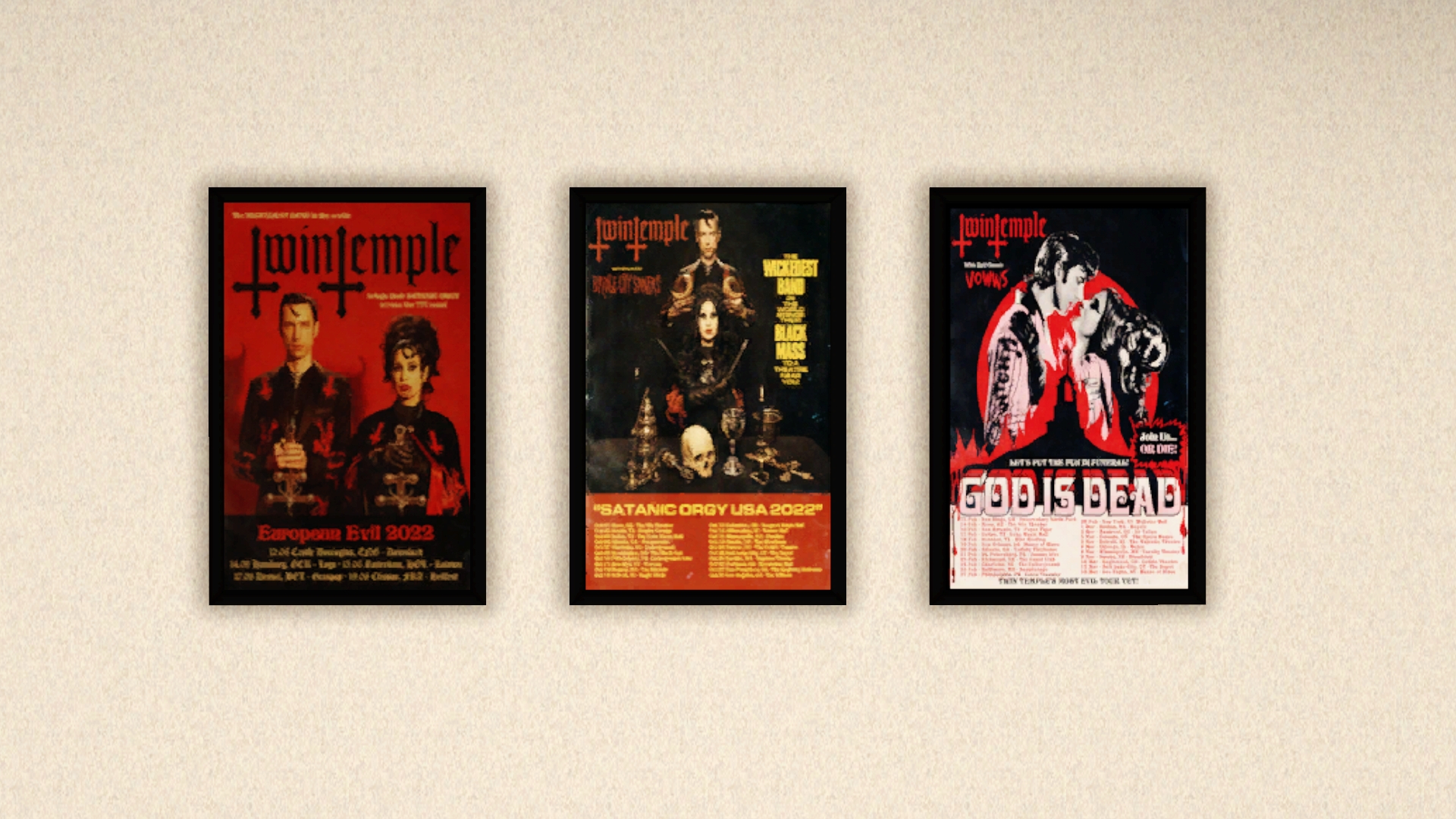 Mod The Sims - Twin Temple band tour posters