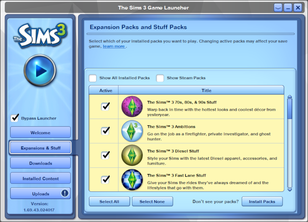 Mod The Sims - LD's Sims3Launcher (EA App/Origin) (1.69)