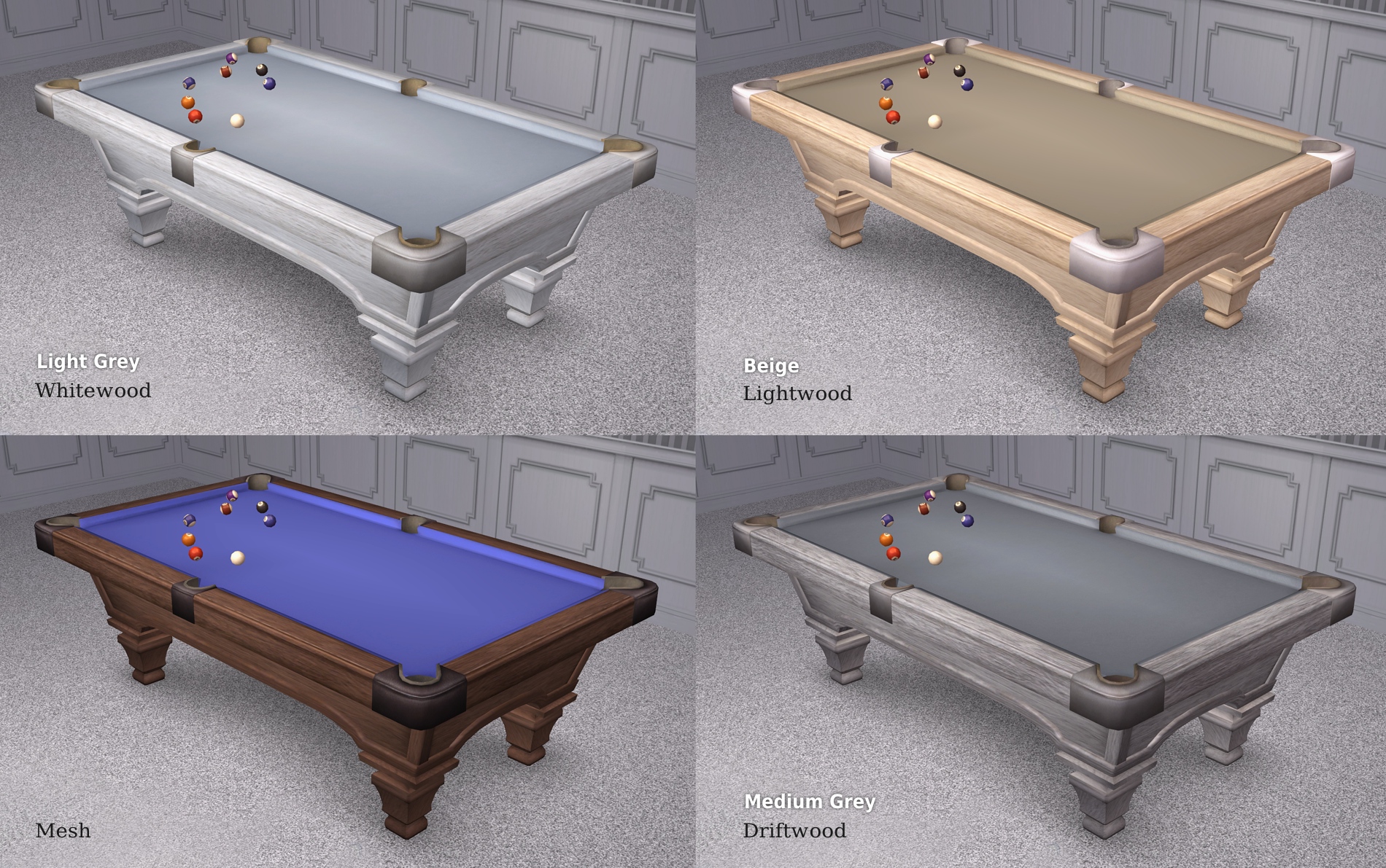 Mod The Sims - Victorian Pool Table