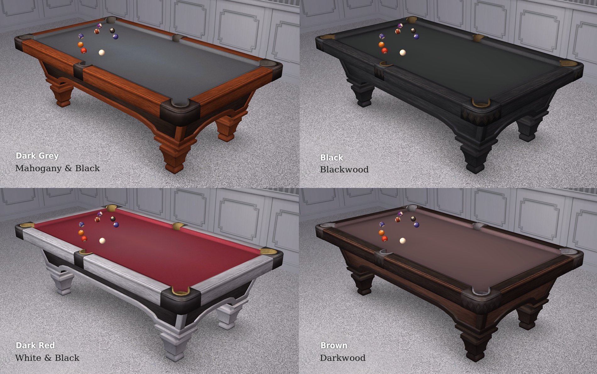 Mod The Sims - Victorian Pool Table