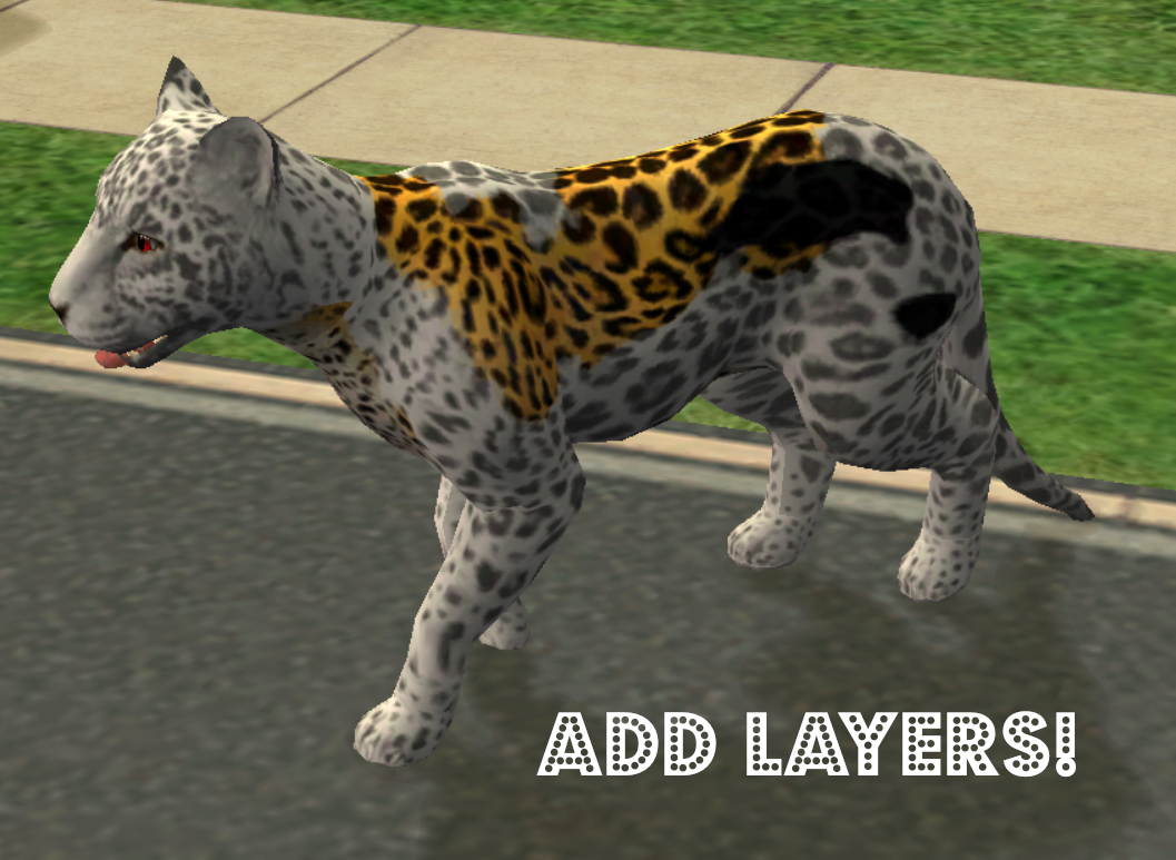 Mod The Sims - Jaguar add-on: non-default skin + new fur colors