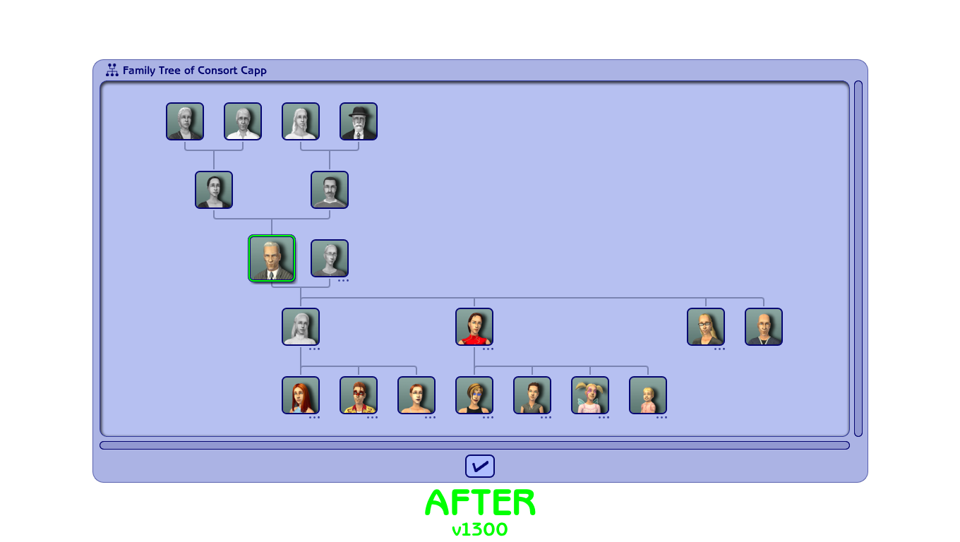 Mod The Sims - Improved Family Tree UI