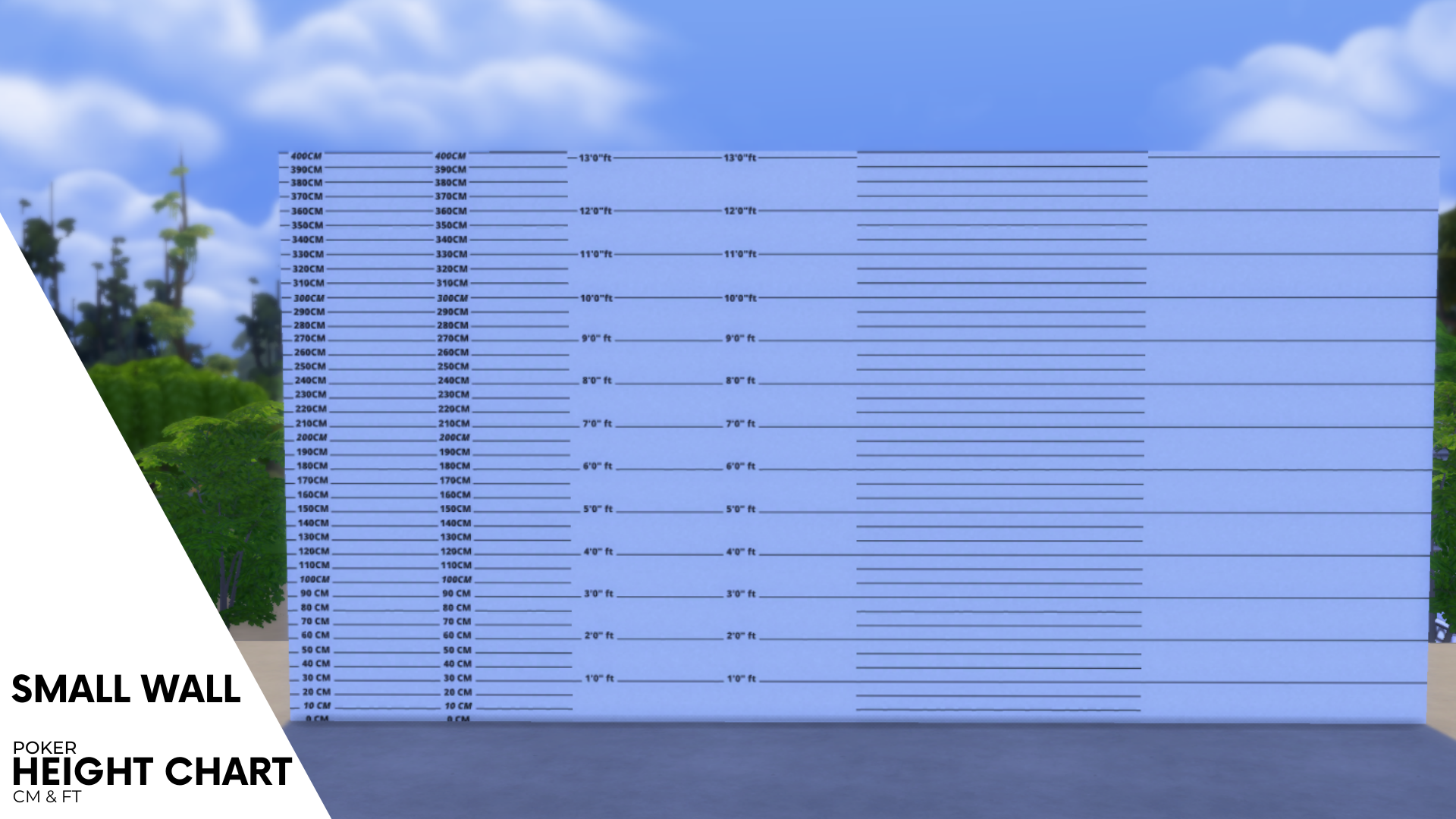 Mod The Sims - Height Chart