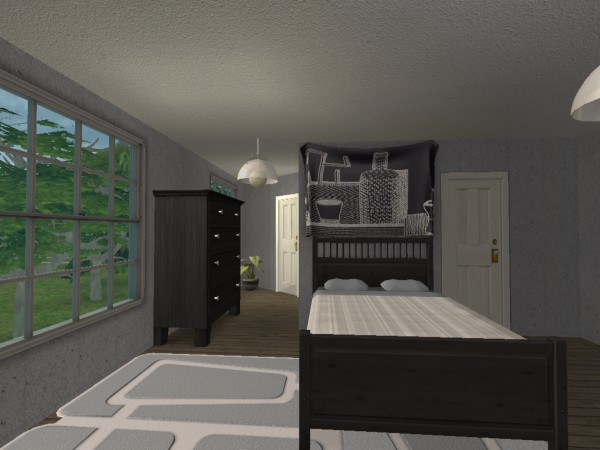 Mod The Sims - Modern Villa with an Outhouse (2br2bath)