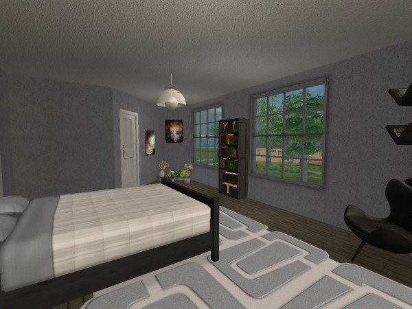 Mod The Sims - Modern Villa with an Outhouse (2br2bath)