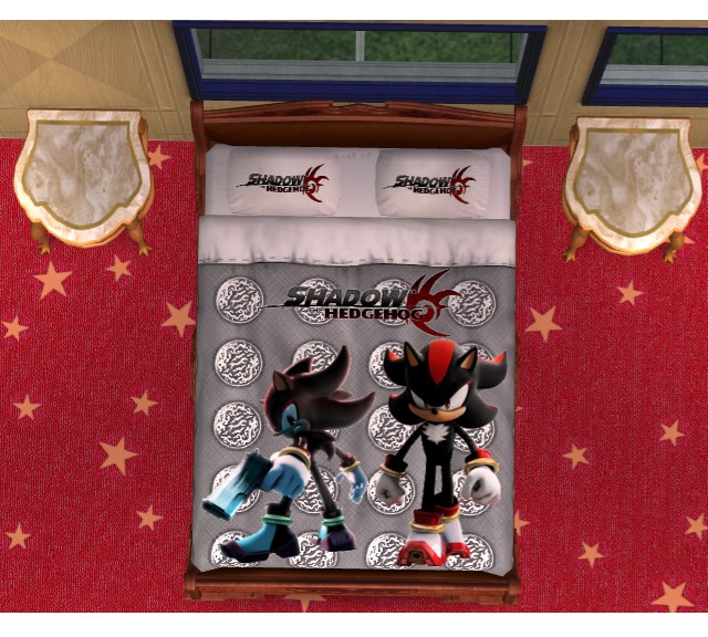 Mod The Sims - Shadow the Hedgehog Bedding Recolour