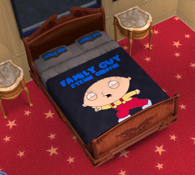 Mod The Sims - Stewie Griffin Bedding Recolour