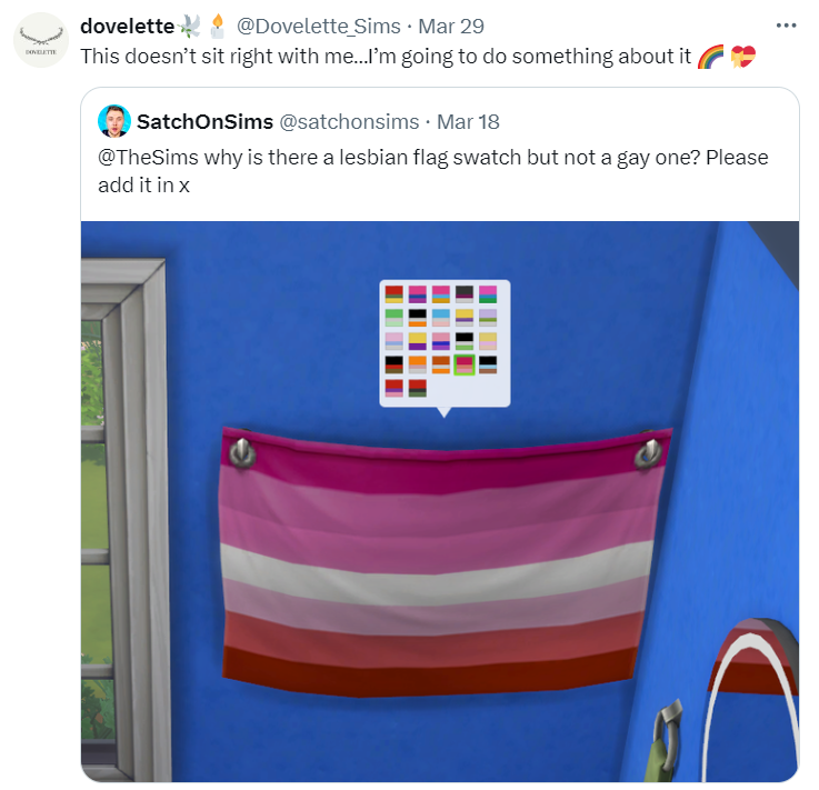 Mod The Sims - Fly Your Colors High! - Pride Flag Recolor
