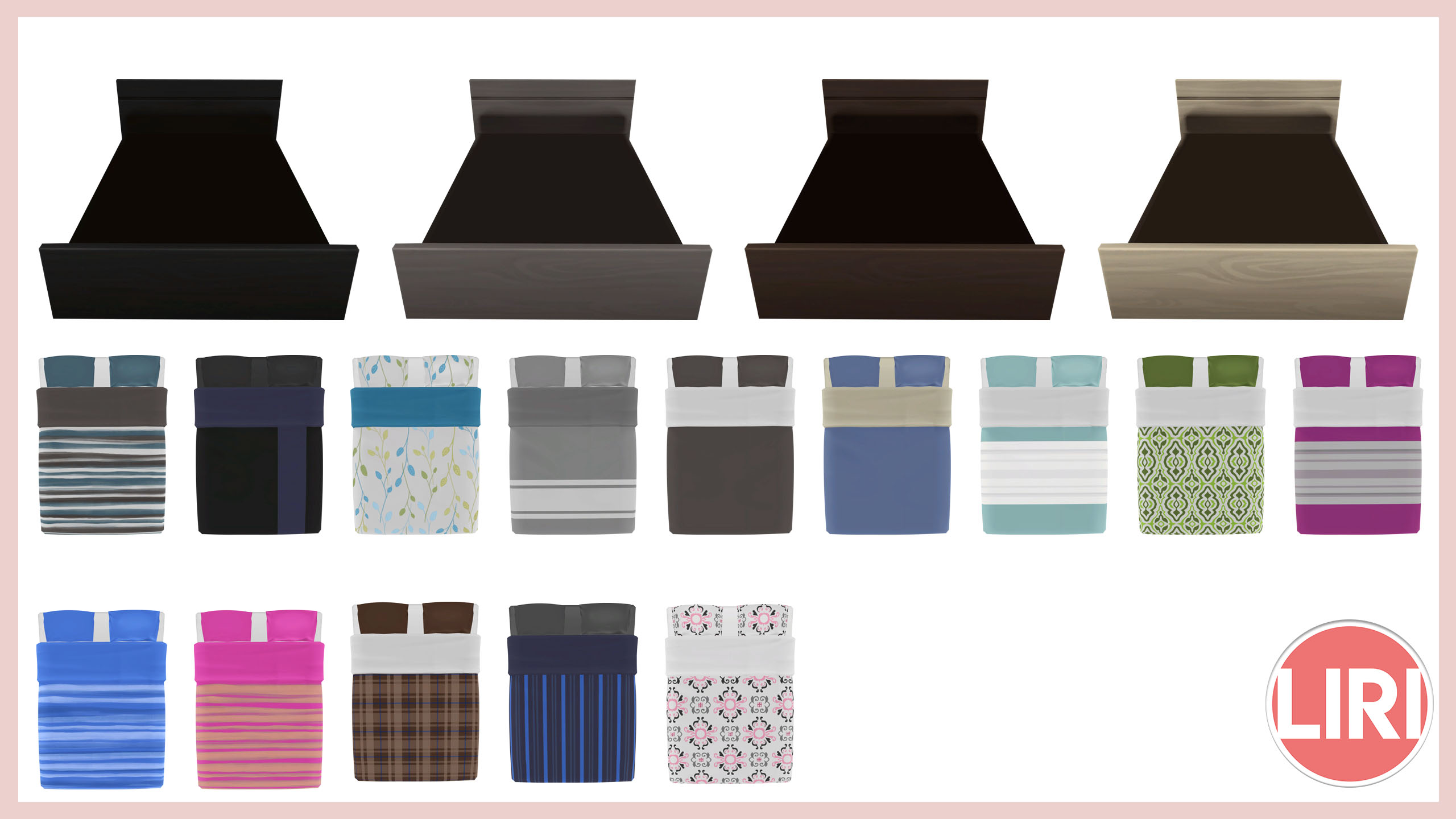 Mod The Sims - Mod Pod Twin Sleeper Bed Separated