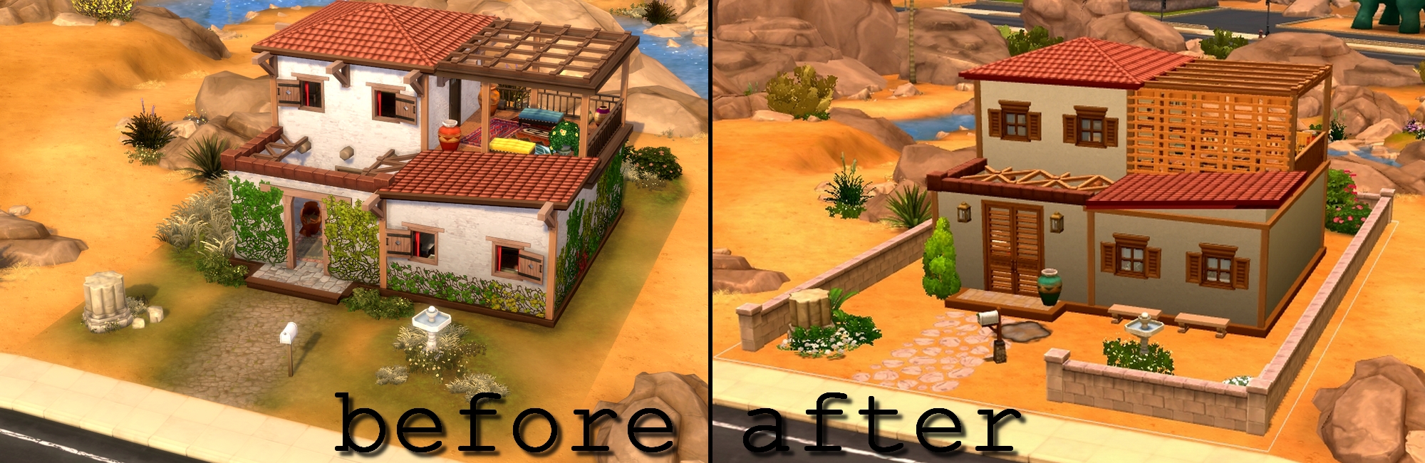Mod The Sims - Renovated Small Ancient Greek House (no CC)