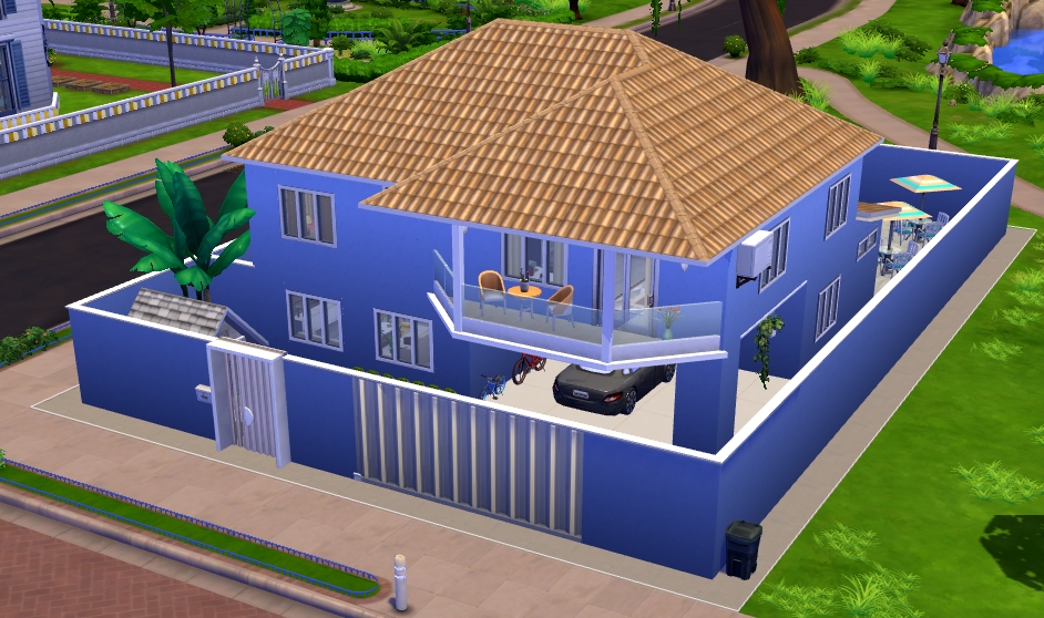 Mod The Sims - Blue Middle Class Brazilian House (no CC/sem CP)