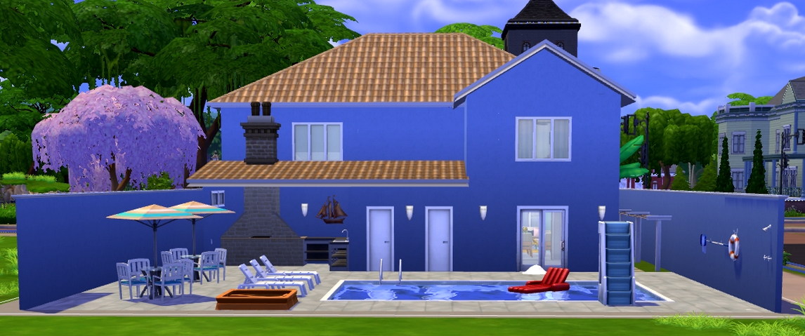 Mod The Sims - Blue Middle Class Brazilian House (no CC/sem CP)