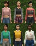 Mod The Sims - Cropped Basic Hoodie