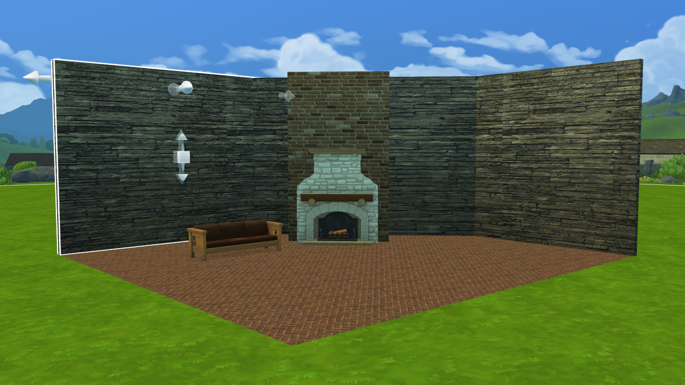 Mod The Sims - Rustic Cliffstone wallpaper
