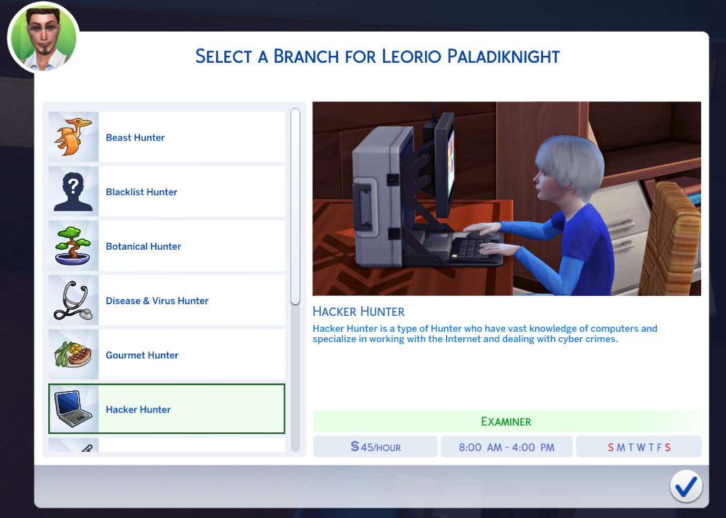 Mod The Sims - Hunter Career mod (HxH)