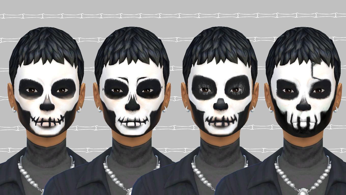 Mod The Sims - Skull face paint