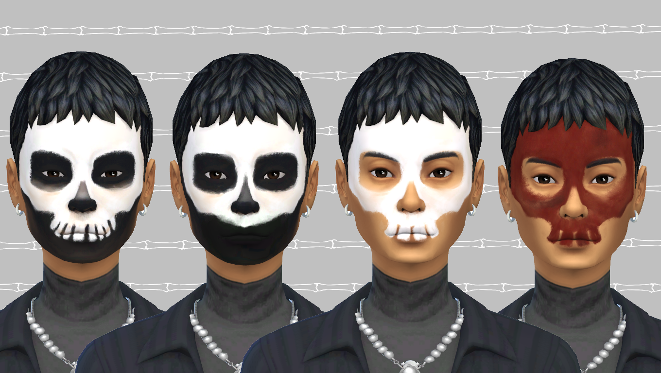 Mod The Sims - Skull face paint