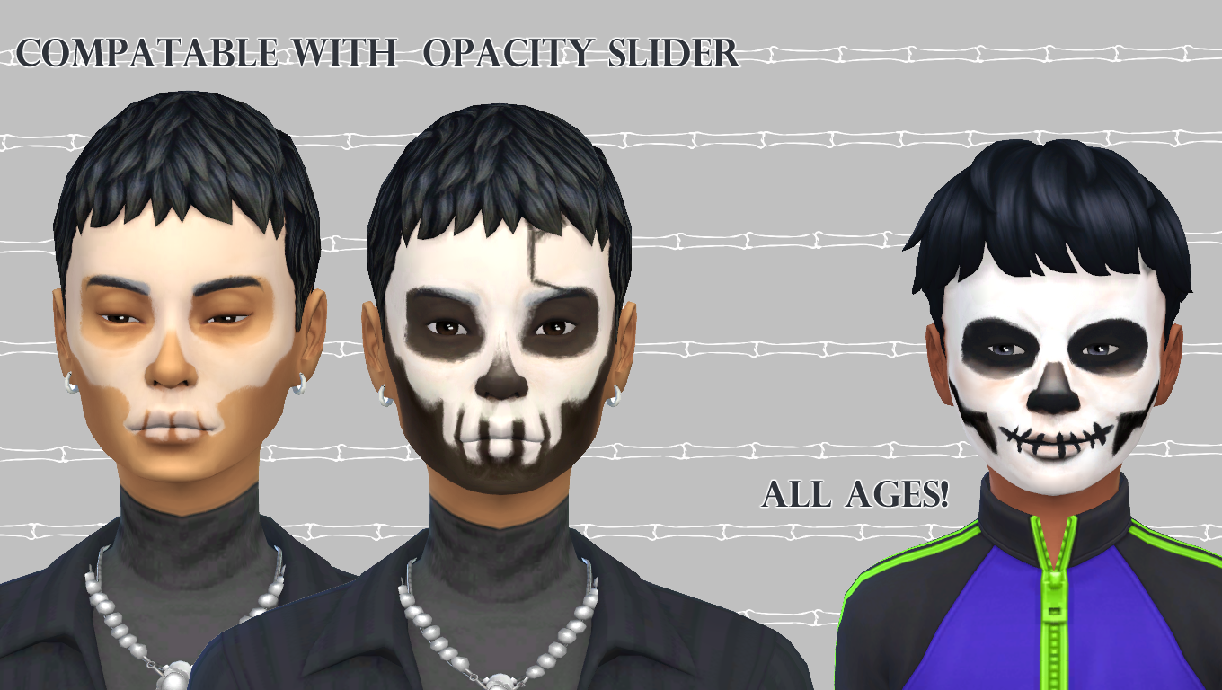 Mod The Sims - Skull face paint