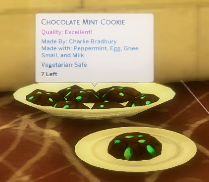 Mod The Sims - Chocolate Mint Cookies - New Custom Recipe