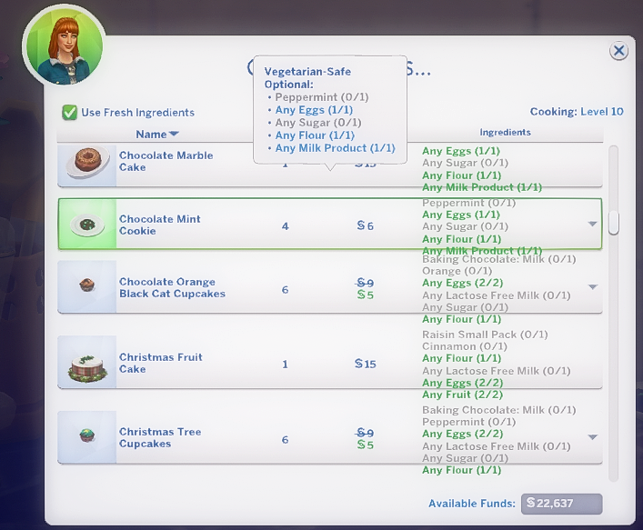 Mod The Sims - Chocolate Mint Cookies - New Custom Recipe