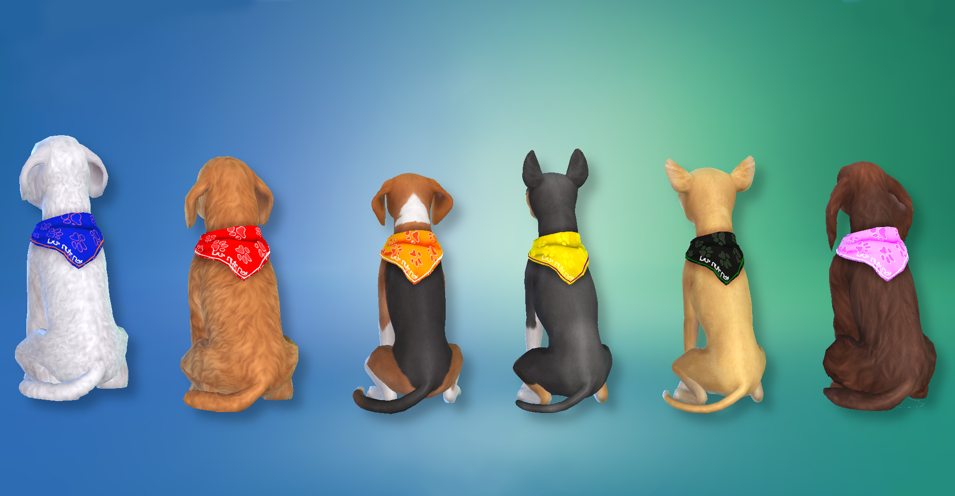 Mod The Sims - Service Dog Harnesses and Bandanas - Simlish Version