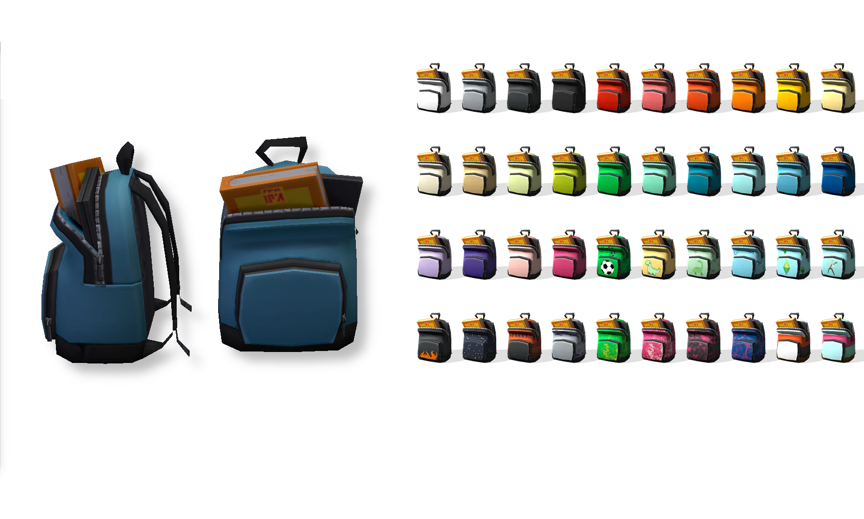 Mod The Sims - Don't Break Your Back Backpack - Recolor