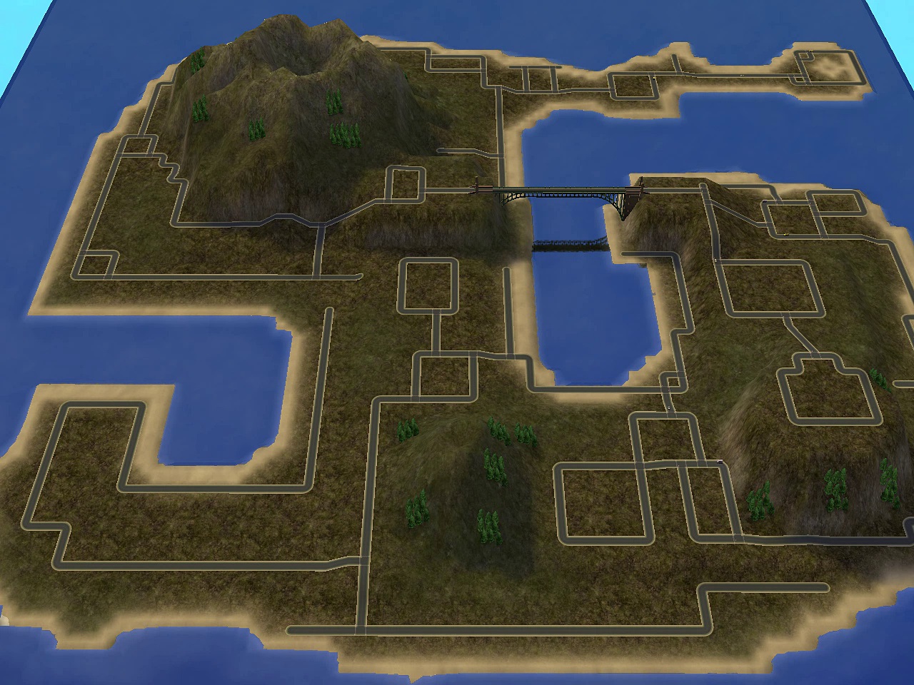 Mod The Sims - Volcano Island - Multilevel neighborhood map