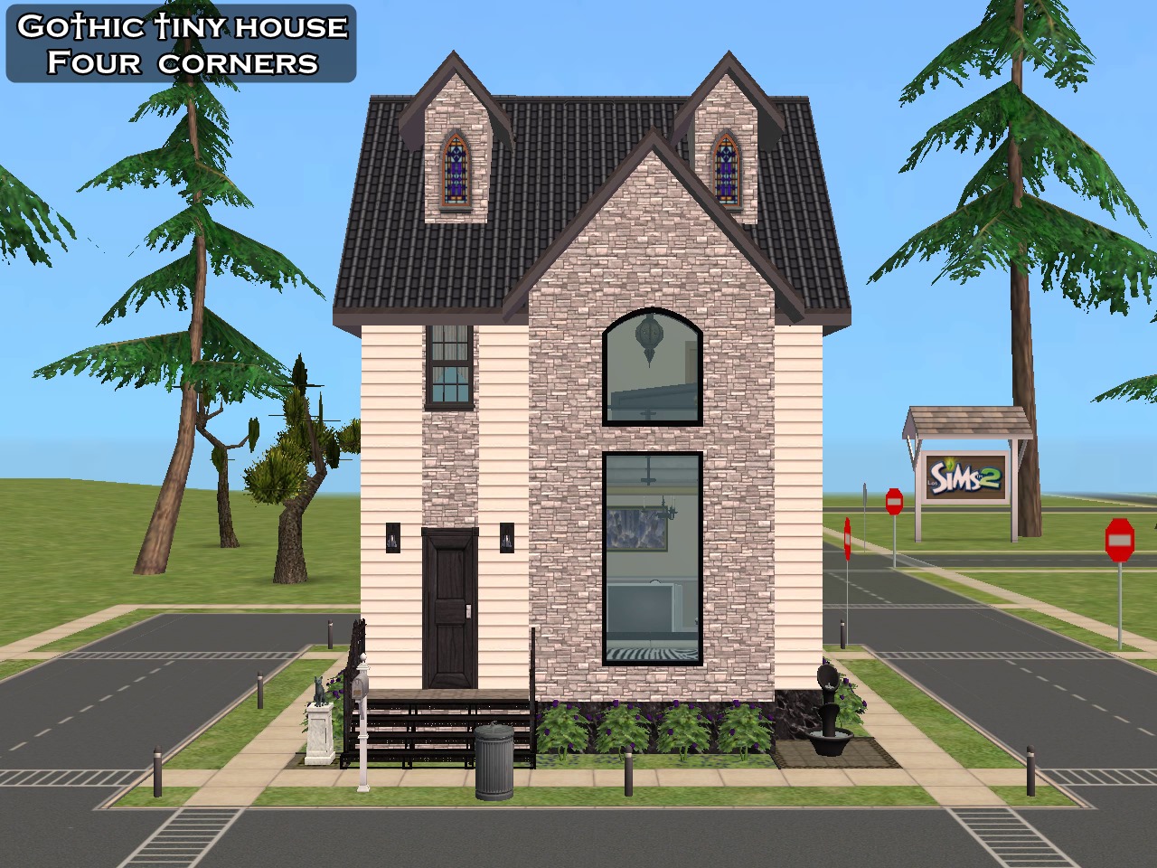 Mod The Sims - Gothic tiny house - 1x1 Size lot - No CC