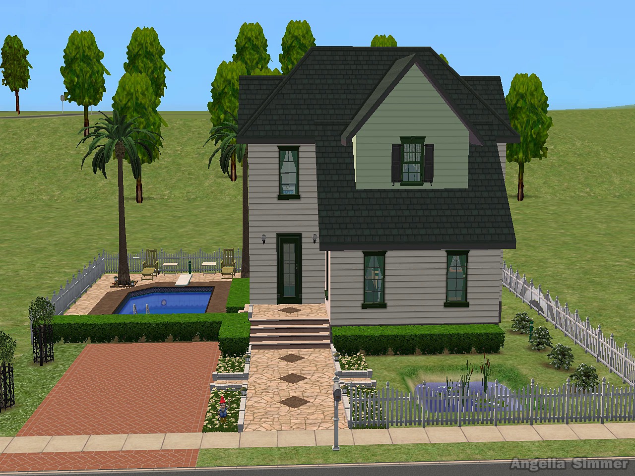 Mod The Sims - 2 simple and charming twin houses - No CC