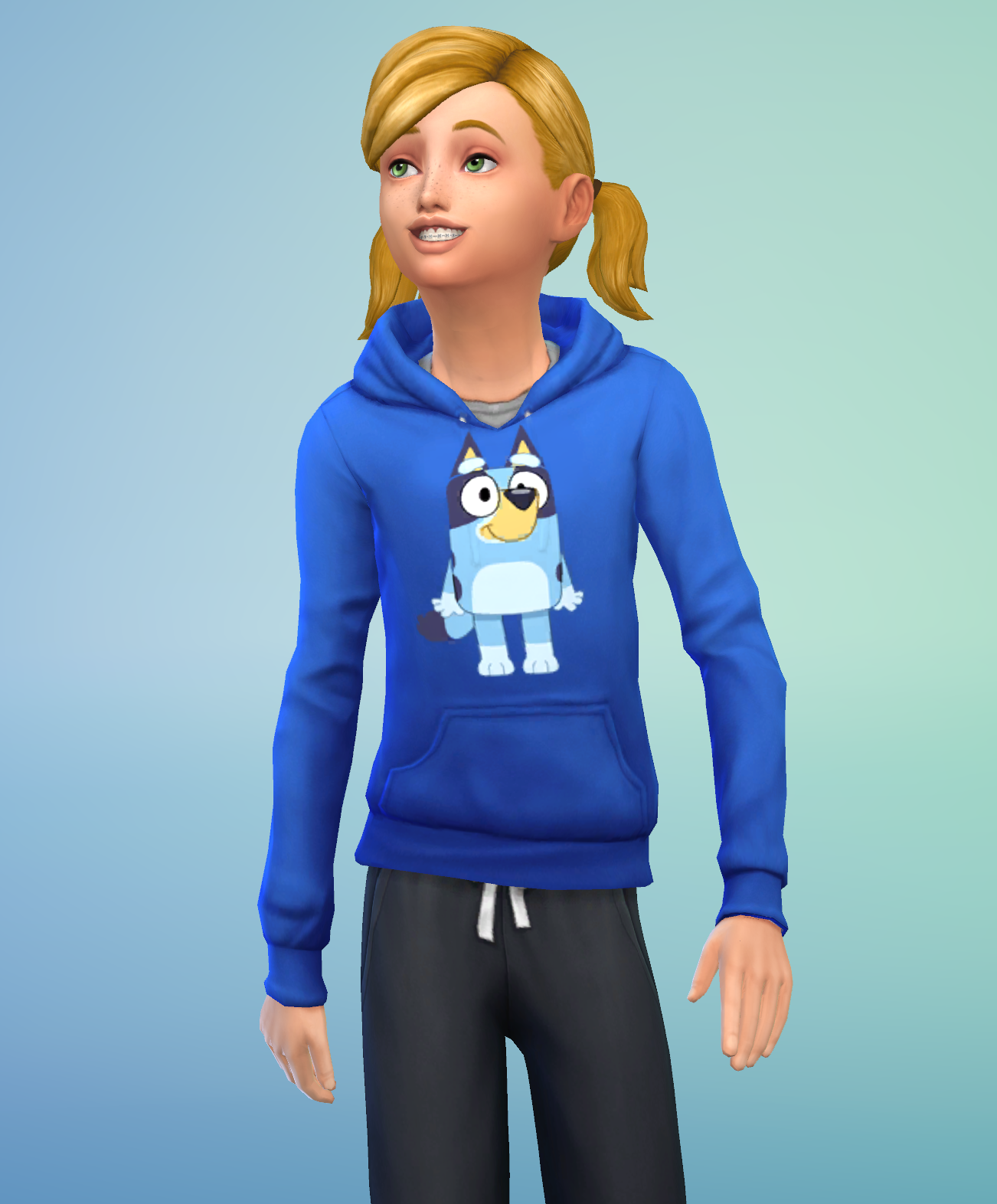 Mod The Sims - Simple Bluey Hoodie